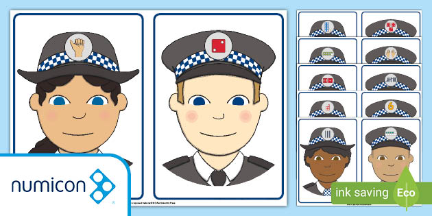 👉 Police – Representing Numbers to 20 with Numicon Shapes